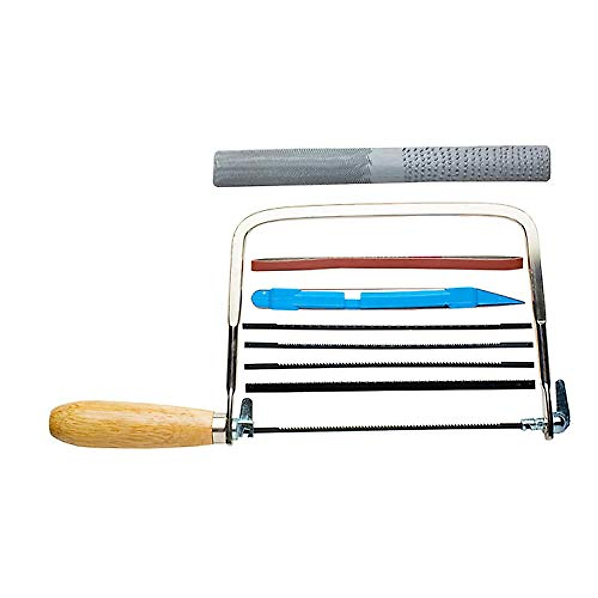 Excel Blades Coping Saw Handsaw Set - File Set and Extra Blades - 8 PCS Set