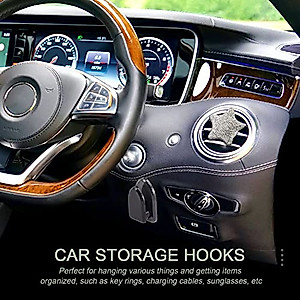 VICASKY Face Mask Organizer 15pcs Car USB Mini Purse Self-Adhesive Storage and Cables Adhesive Keys for Hooks Self Black Multifunctional Cable Hanging Charging Dashboard Mask