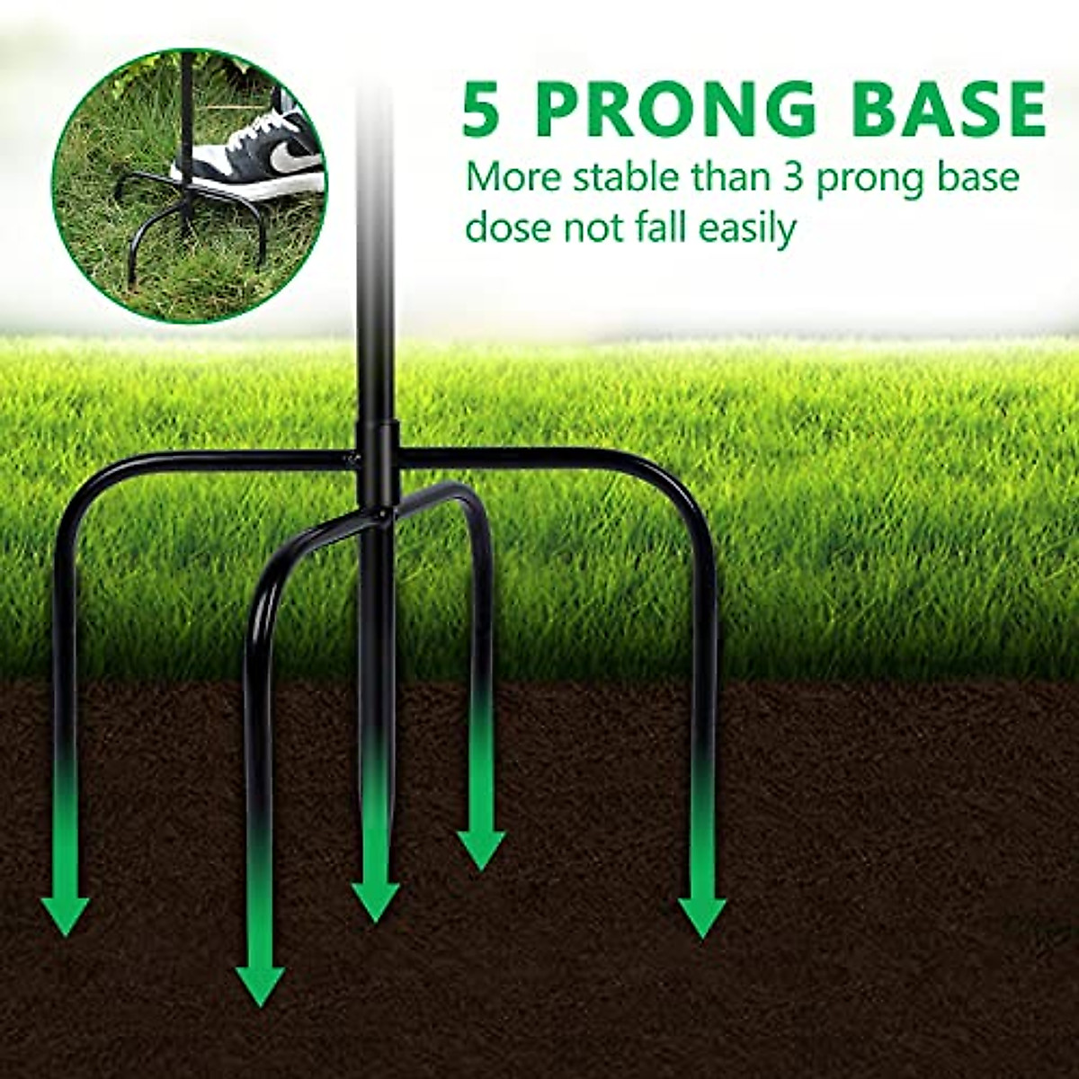 53 inch Garden Flag Pole with Flag with Anti-Wind Clip for Flag Heavy Duty Garden Flag Stand (1 PC, 53 INCH)…