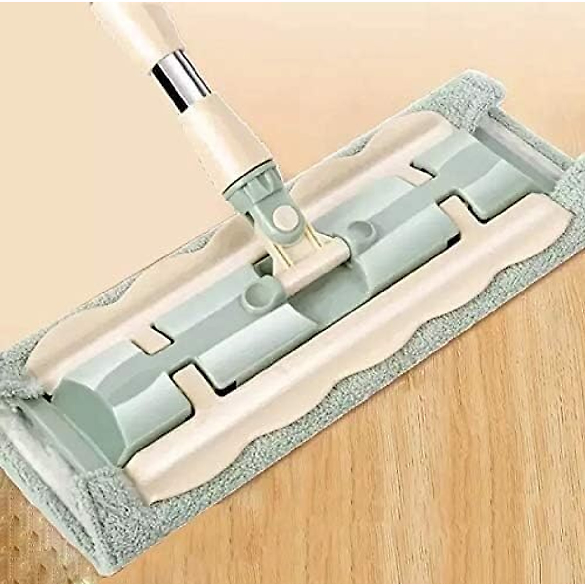 Mop and Bucket Sets, Flat Mop Floor Telescopic with Large Microfiber Pads Spin Mop 360 Degree Handle Home Windows Kitchen Floor Cleaner Wood Tile 360 Degree Spin Mop,