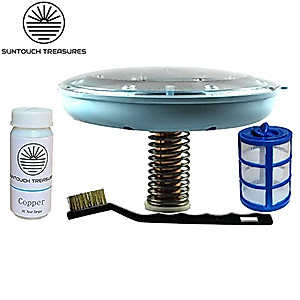 SUNTOUCH TREASURES Solar Pool Ionizer - Floating Water Cleaner and Purifier Keeps Water Clear, Kill Algae in Pool, 85% Less Chlorine, Compatible with Fresh and Salt Water Pools & Spas