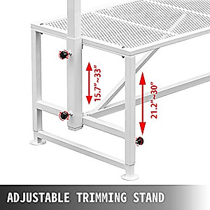 Happybuy Livestock Stand 51x23 inches, Trimming Stand with Straight Head Piece, Goat Trimming Stand Metal Frame Sheep Shearing Stand Livestock Trimming Stands