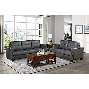 Lexicon Roff Living Room Loveseat, Gray