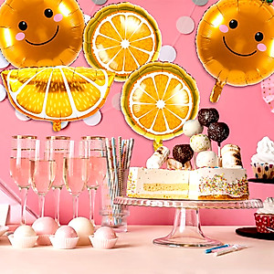 10Pcs Orange Citrus Foil Balloon, Cartoon Fruit Decorations Balloon, Orange Balloons Decorations, Little Cutie Baby Shower Balloons, Foil Balloon Cartoon Fruit Aluminum Foil Balloons Party Decor