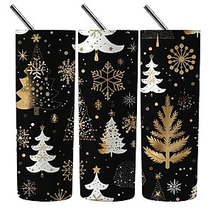 Medpol Christmas Tree insulated tumblers，Christmas Tree coffee cup Gift，Christmas Tree Drinking Glasses-Tea Cup-Coffee Mug tumbler with lid and straw 20 oz insulated tumbler cups