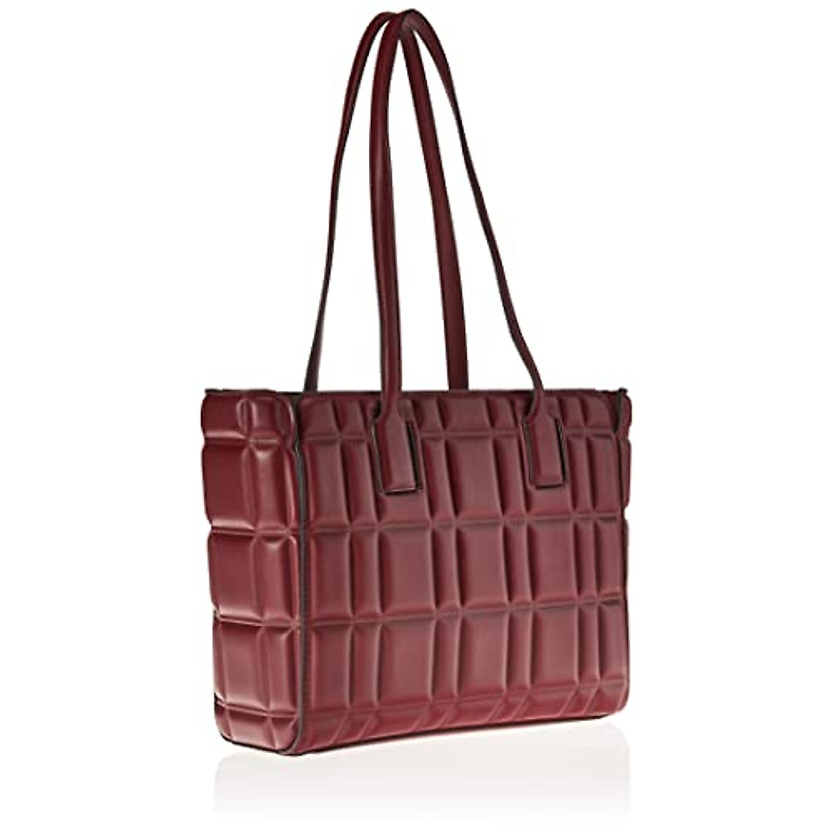 Calvin Klein Noa Top Zip Tote, Port Embossed Grid