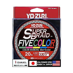Super Braid 20LB 5 Color 330YD
