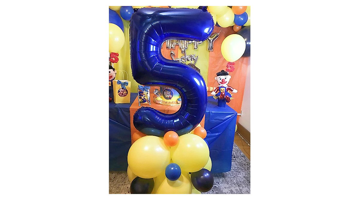Big Navy Blue Number 5 Balloon - 40" Birthday & Party Decor