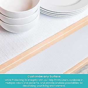 Con-Tact Brand Grip Prints Durable Non-Adhesive Non-Slip Shelf and Drawer Liner, 18" x 8', White