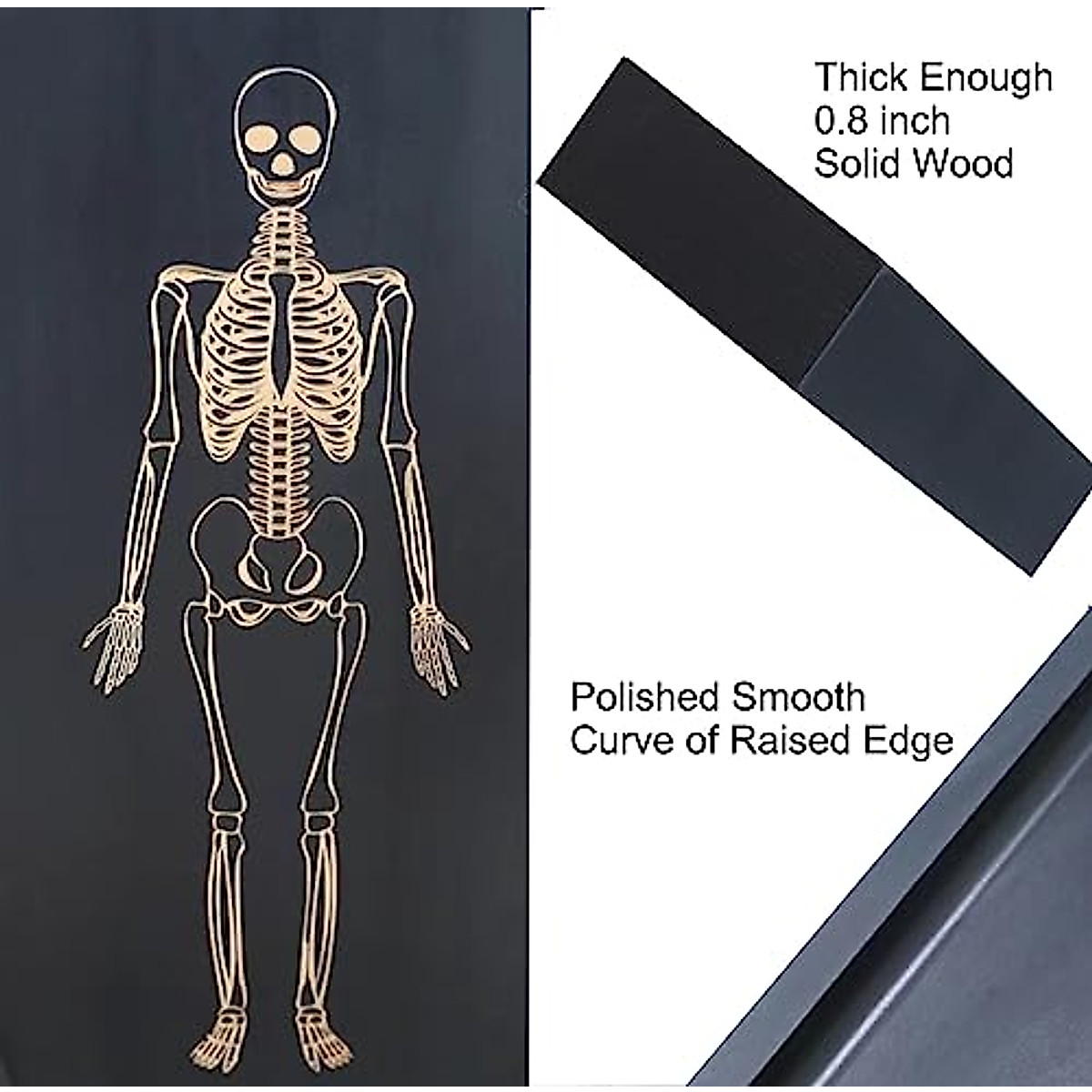 Goth Charcuterie Boards - Coffin Tray Skeleton for Horror Party - Coffin Serving Tray Food Decor - Gothic Kitchen Accessories Cheese Platter Tray