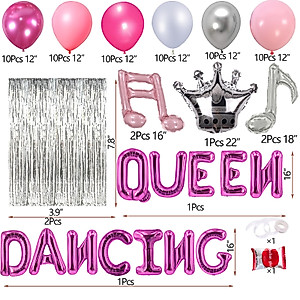 Dancing Queen Party Decorations, You are the Dancing Queen Decoration with Dancing Queen Banner, Disco Crown Balloons for Mamma Mia Party Decorations Birthday Bridal Shower Wedding Party