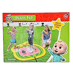 CoCoMelon Splash Pad, Outdoor Play Mat, Sprinkler for Kids and Baby Pool for Learning, Toddler Sprinkler Pool, 48" Outside Water Toys, Outdoor laymat for Babies and Toddlers