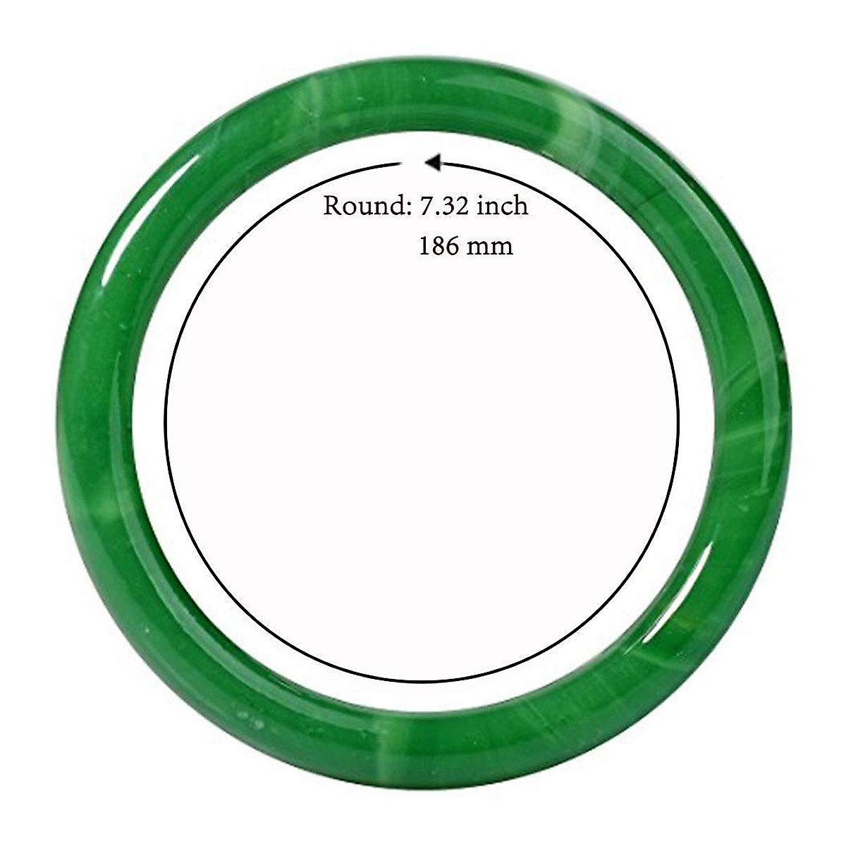 Antiquity Sian Art Good Luck and Light Green Bracelet Bangle - for Comeliness Inside Diameter 2.36 inch