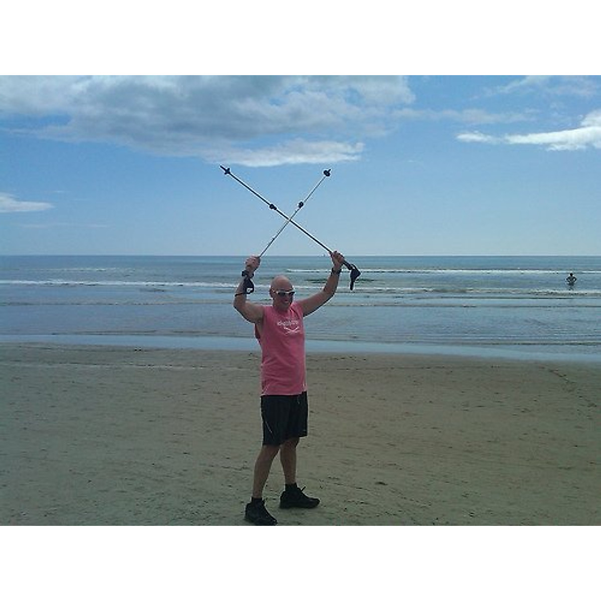 York Nordic Ultralight Folding Walking Poles - Travel Ready - with Rubber Feet, Baskets, and Bag (Nordic Grips - 5'3" to 5'7")