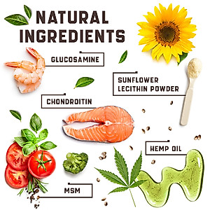 Hemp Joint Supplement for Dogs - Dog Joint Supplement with Glucosamine, Chondroitin, MSM - Supports Hip and Joint Heath, Better Mobility, Skin and Coat - for All Breeds and Ages - 180 Dog Chews, Duck