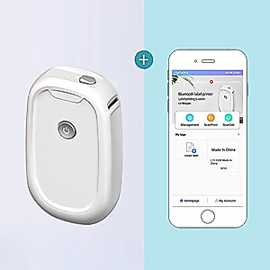 MOSHOU Label Maker with Tape, Portable BT Wrieless Label Printer for Storage, Barcode, Office, Home, Store Organization, Sticker Maker Mini Label Maker with Multiple Templates
