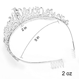 AOPRIE Birthday Sash for Girls Birthday Crowns Sweet 16 Birthday Tiara for Women Silver Birthday Girl Headband Princess Crown Rhinestone Happy Birthday Accessories