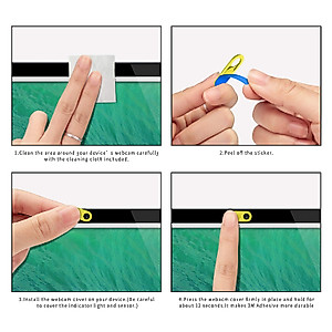 S MOSENCH Webcam Cover Slide Ultra Slim Web Camera Cover for Computer, Dell HP Laptop, Mac, Mac Book Pro, Smartphone, Slider Camera Blocker Protect Privacy and Security (4 Pack)