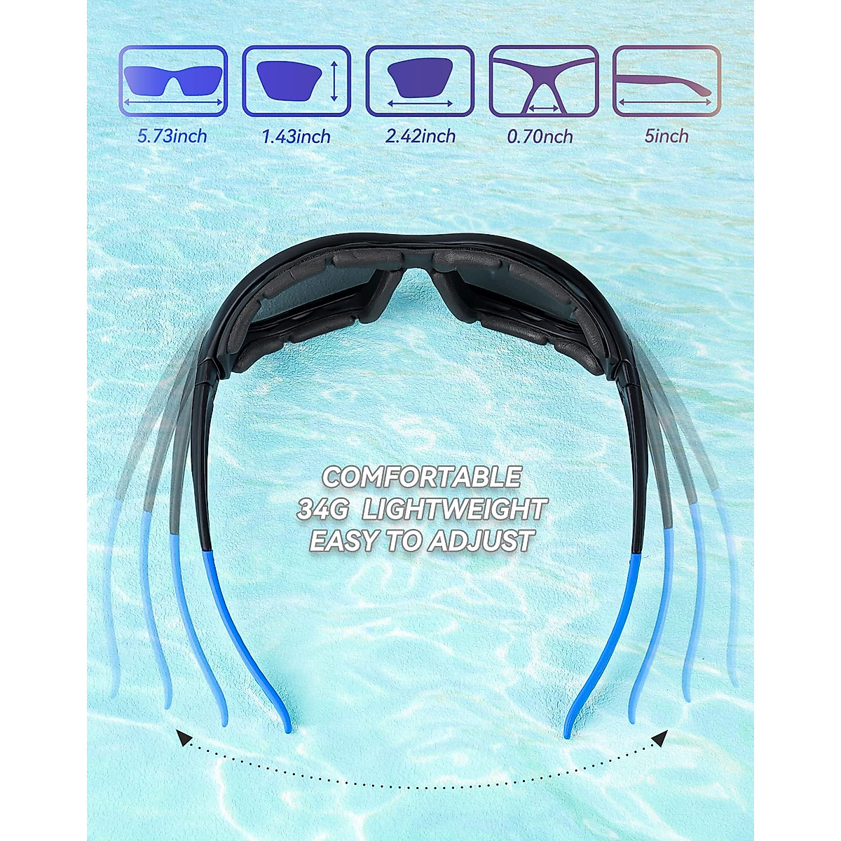 BEACOOL Polarized Sports Sunglasses for Men Women Youth Motorcycle Safety Driving Riding Military Goggles TAC Glasses