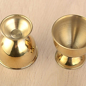Cabilock 6pcs Egg Cup Egg Tray Stainless Steel Boiled Egg Cups Holder Stand Serving Cup for Egg Dishwasher Safe Gold