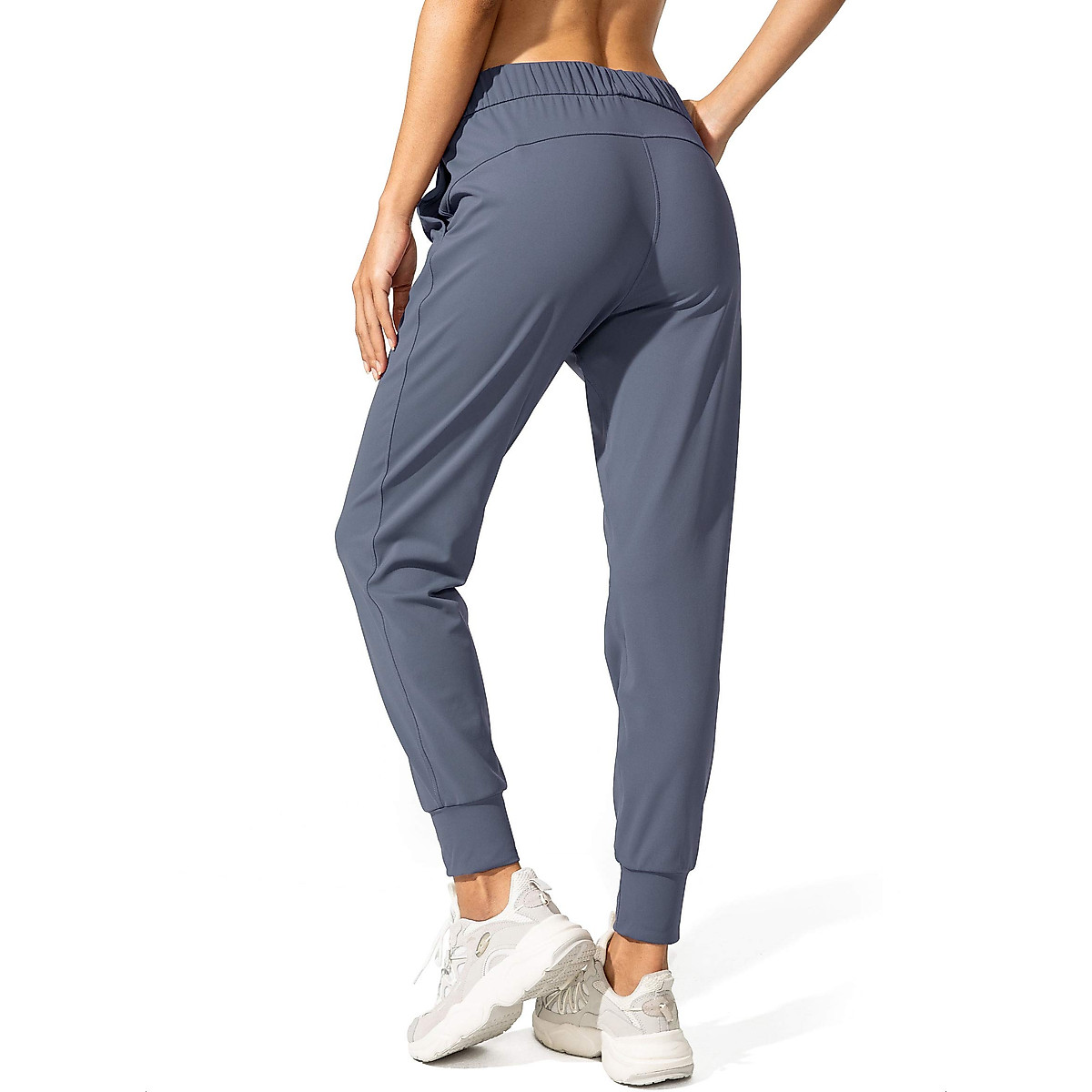 SANTINY Women's Joggers Pants Pockets Drawstring Running Sweatpants for Women Lounge Workout Jogging(Dusty Blue_XS)