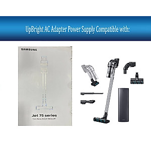 UpBright 25.85V AC/DC Adapter Compatible with Samsung Jet 75 70 Series 60 fit Cordless Stick Vacuum Cleaner VS7000 21.9V Lithium-ion Battery VS20T7536T5 A3026_RPN A3026-RPN 1.2A Power Supply Charger