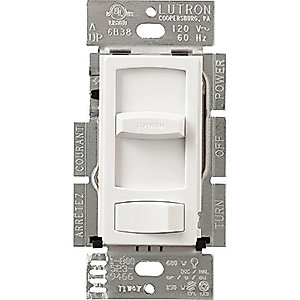 Lutron CTCL-153PDH-WH Skylark Contour 150-Watt Single Pole/3-Way CFL LED Dimmer-White