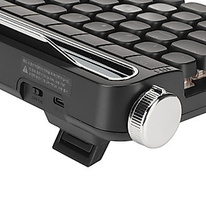 Red Switch Typewriter Mechanical Keyboard, 100 Keys RGB Backlight Retro Bluetooth Gaming Keyboard, Keyboard for Windows for Android for iOS (Black)