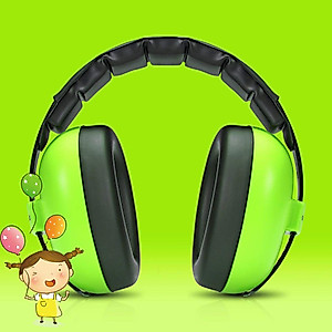 CHAMPS Baby Ear Muffs, Baby Earmuff Noise Protection Reduction Headphones for 0-3 Years Babies, Toddler, Infant, Safety Hearing Ear Muff Shooting Range Hunting Season [Green]