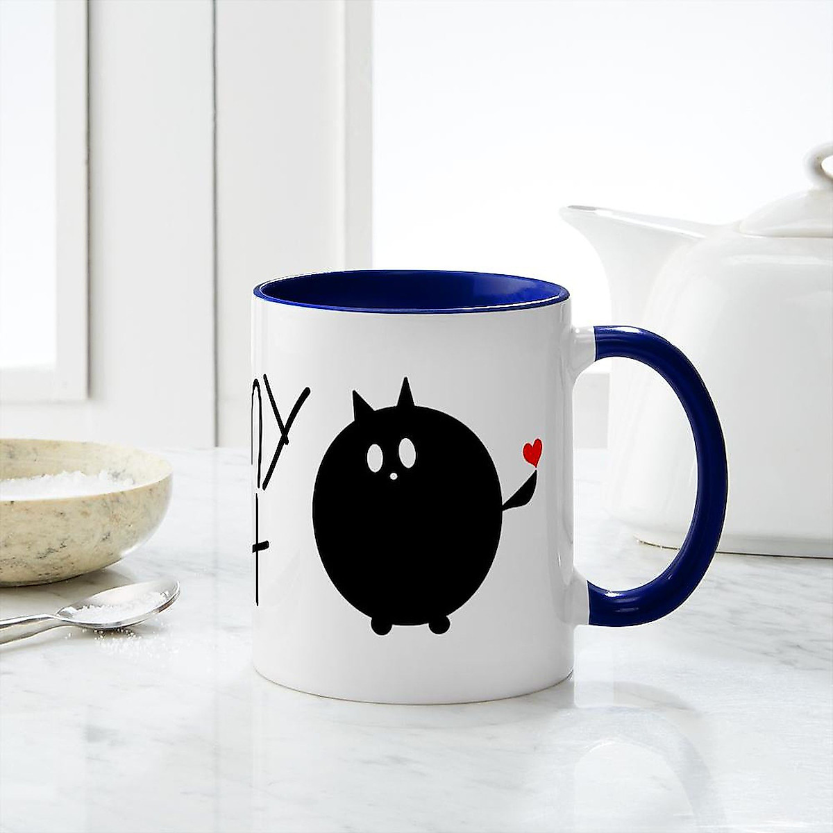 CafePress I Love My Fat Cat Mug Ceramic Coffee Mug, Tea Cup 11 oz
