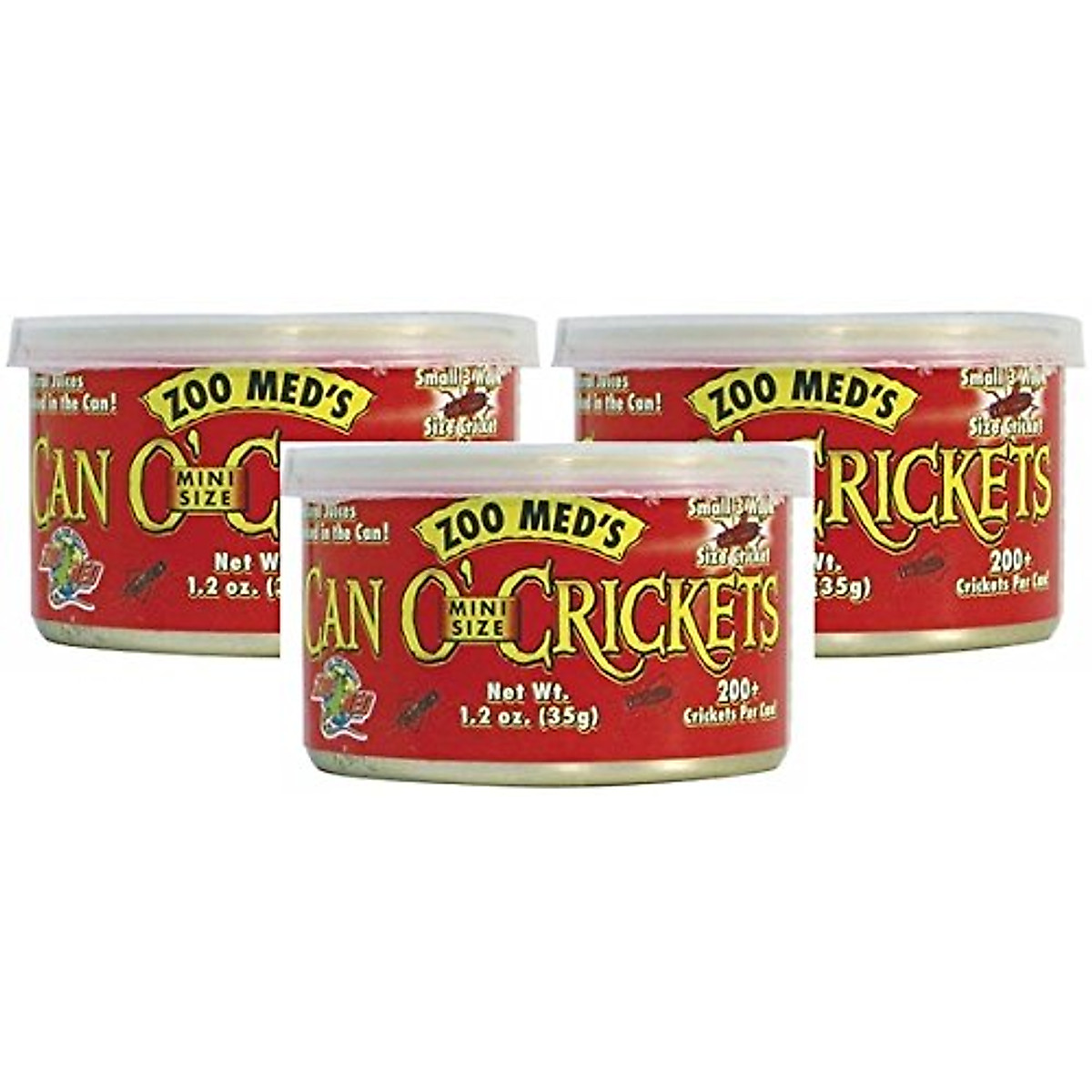Zoo Med Can O' Crickets Insect Food, 1.2-Ounce (Pack of 3)