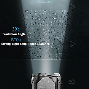 EEZCP Peachloft Flashlight, Peachloft Powerful Versatile Tactical Flash Light, 200000 Lumen LED Rechargeable Bright Flashlight, Zoomable Beam - Powerful, Bright, for Outdoor and Home Use (1PCS)