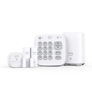 Eufy Security 5-Piece Home Alarm Kit, Home Security System, Keypad, Motion Sensor, 2 Entry Sensors, Home Alarm System, Control from The App, Links with HomeBase-Connected Devices (Renewed)
