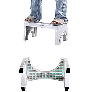 Vansand Toilet Foot Stool,Folding Toilet Stool,Squatting Toilet Potty Stool,Toilet Auxiliary Step,7.5Inch Height White