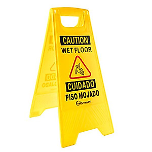 Simpli-Magic 79192 Wet Floor Caution Signs, Basic, Yellow, 3 Pack