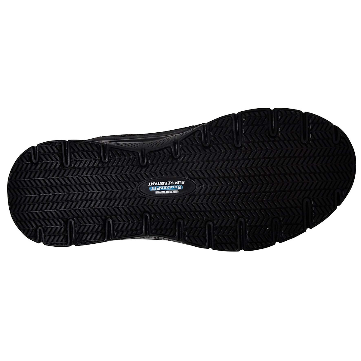 Skechers Men's Flex Advantage SR Black/Black Work Shoe 12 W US