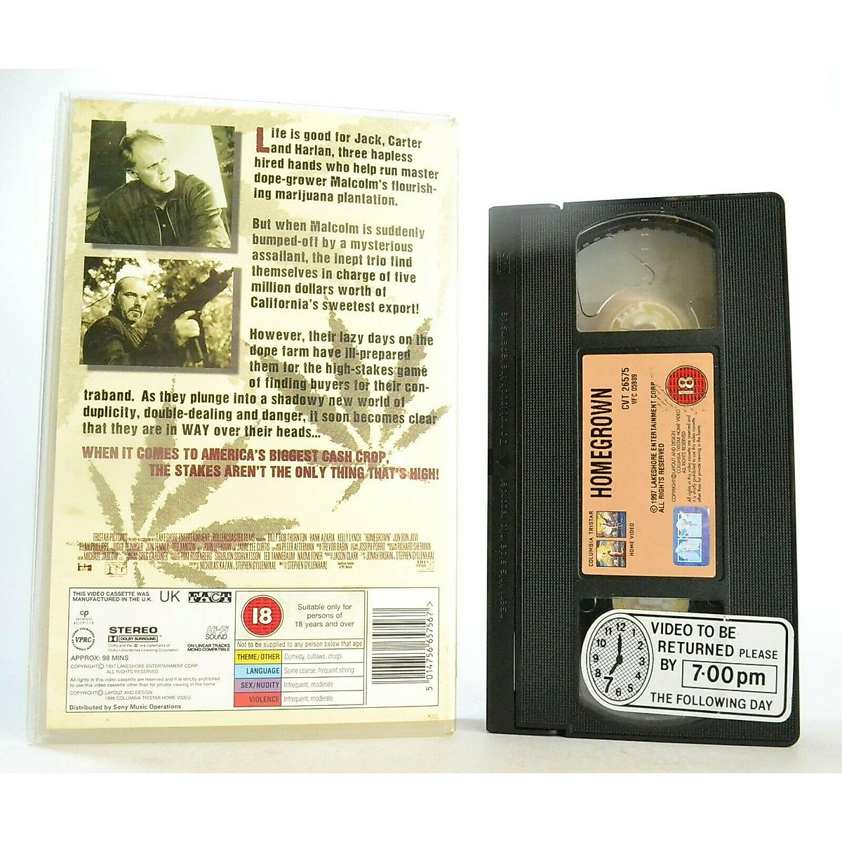 Homegrown - Drama Comedy - Large Box - Ex-Rental - Billy Bob Thorton - Pal VHS