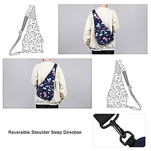 Abberry Unisex Sling Bag Small Crossbody Shoulder Backpack Outdoor Casual Back Pack for Adult(Unicorn)