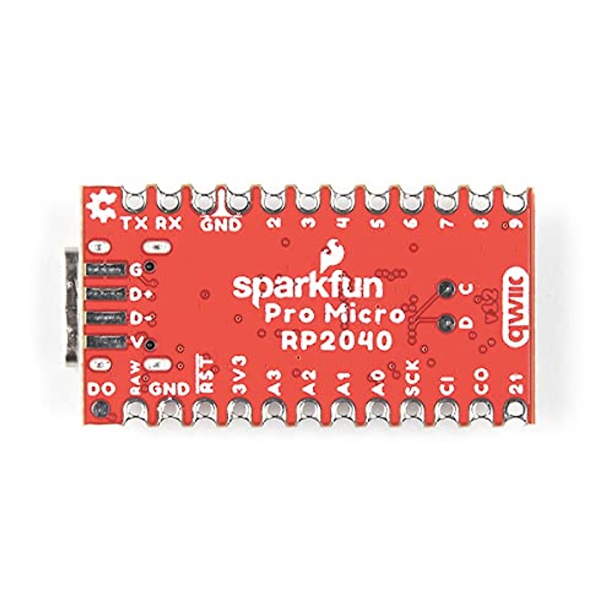 SparkFun Pro Micro - RP2040 - Dual Cortex M0+ Processors - 30 programmable IO for Extended Peripheral Support - Timer with 4 Alarms - MicroPython - C/C++ - USB-C Connector for Programming