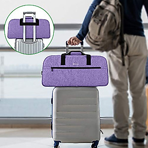 Yarwo Carrying Case Compatible for Cricut Maker, Cricut Explore Air (Air 2), Silhouette Cameo 3 and Cameo 4, Die-Cut Machine Travel Tote Bag with Pockets for Craft Tools and Supplies, Purple