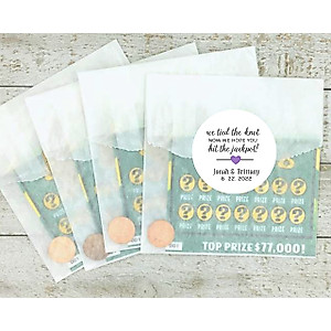 Personalized Lottery Ticket Holders for Wedding Favor - Hit the Jackpot, Gift for Guests