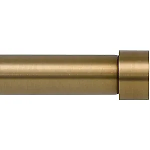 Ivilon Drapery Window Curtain Rod - End Cap Style Design 1 Inch Pole. 48 to 86 Inch Color Warm Gold