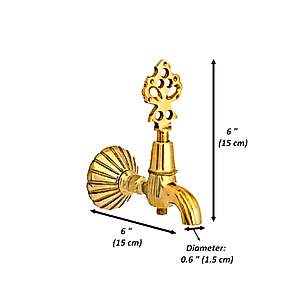 DLK Ottoman Faucet, Turkish Bath Tap - Turkish Hammam Tap , Ottoman Hammam Faucet - Decorative Bathroom Faucet Tap -Wall Mount Antique Brass Faucet - Fountain Faucet,Gold