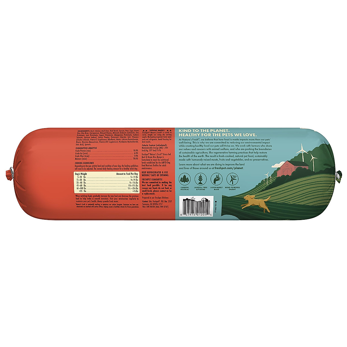 FRESHPET Beef Garden Vegetables Grains 5Lb Dog Food, 80 OZ