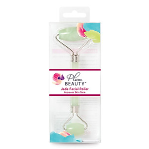 Plum Beauty Jade Roller for Face - Improves Skin Tone and Blood Circulation - Skin Care Face Roller Reduces Under-Eye Puffiness and Dark Circles