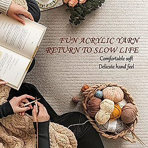 2 Pcs 100g Acrylic Yarn for Crocheting,Soft and Fluffy Crochet Yarn for Knitting and Crafts，4 ply Warm Yarn for DIY Slippers Cushions Dolls Bags Blankets Ornaments and Trinkets(Grey)