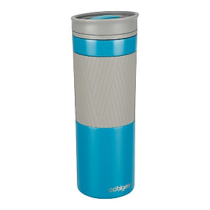 COOL GEAR 2 Pack 20oz Amelia Coffee Travel Mug with Spill Resistant Slider Lid - Blue/Black