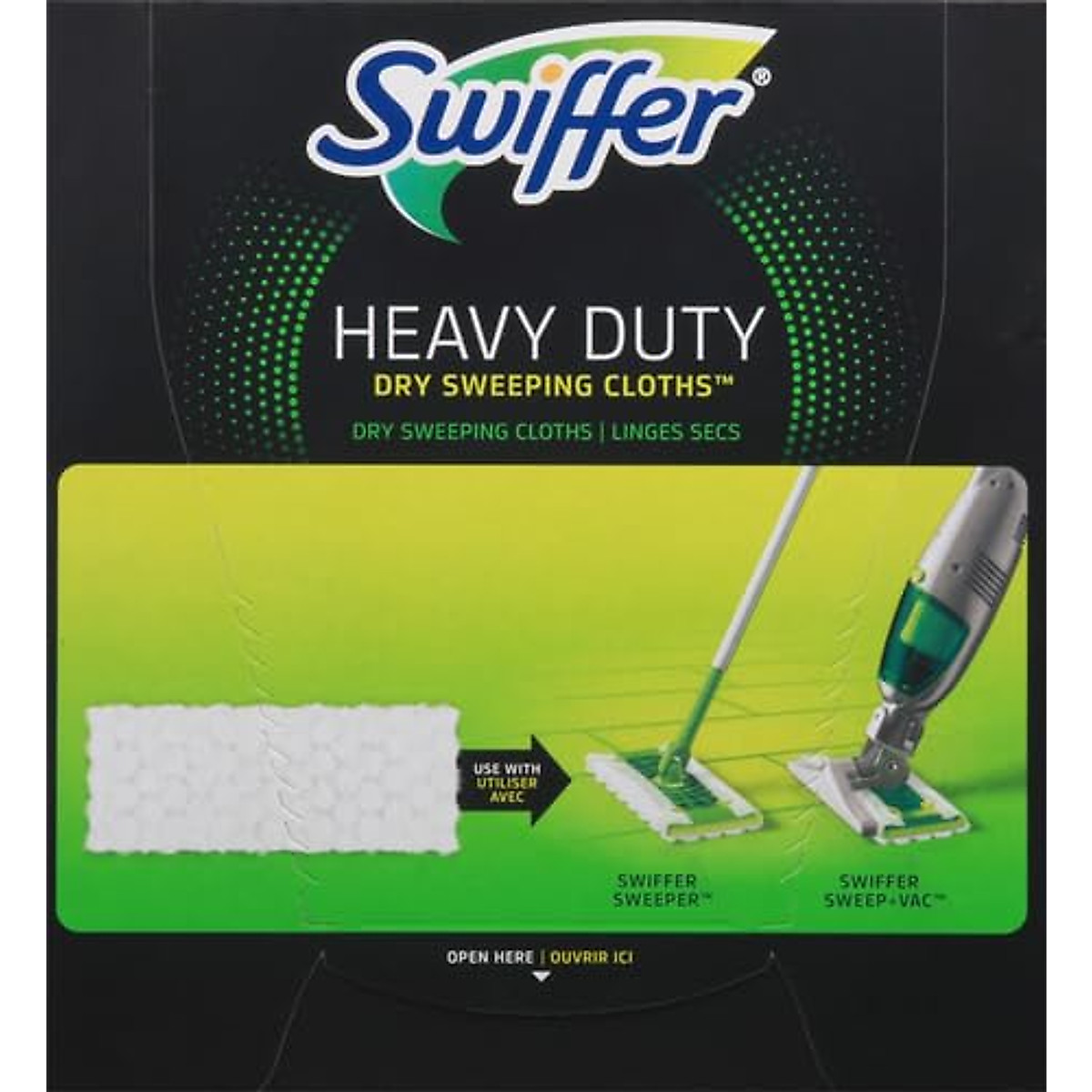 Swiffer Sweeper Heavy Duty Multi-Surface Dry Cloth Refills for Floor Sweeping & Cleaning, 20Count