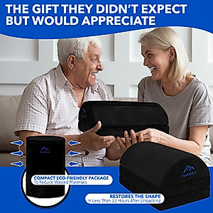 EverRest Foot Rest for Under Desk at Work - Warm Cozy Feet Pocket - Tall Adjustable Footrest for Gaming Computer Chair - Ergonomic Foot Rest Stool Pillow Back Pain Relief Office Footrests 3 Heights