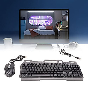 Vikye Wired Gaming Keyboard and Mouse Combo, 104 Keys RGB Backlit Ergonomically Mechanical Gaming Keyboard, Wired USB Gaming Keyboard Mouse Set